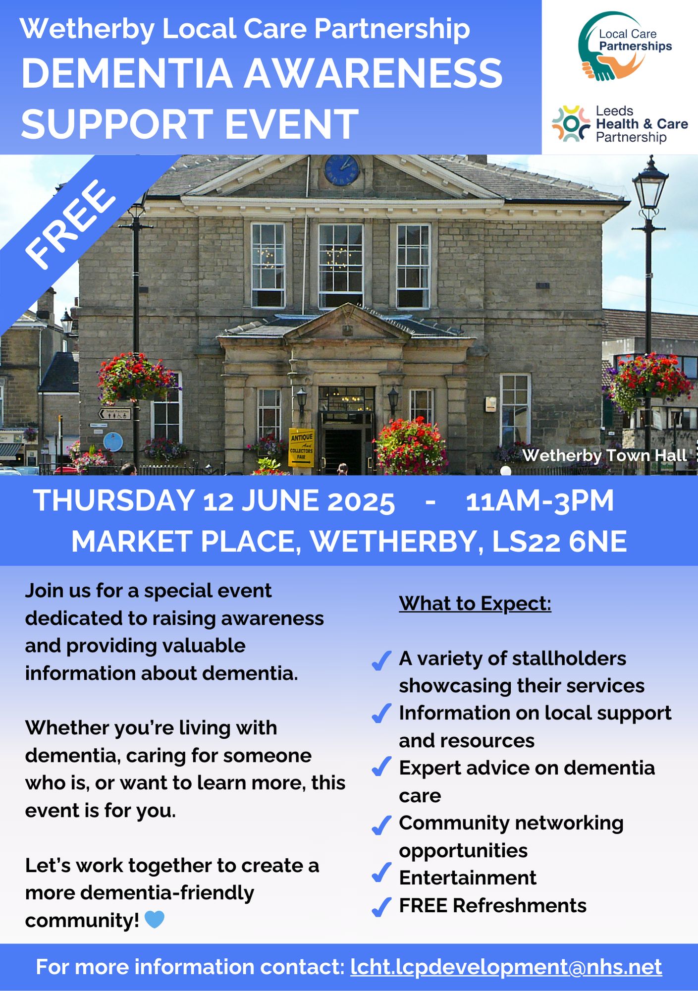 Dementia Awareness Support Event - Wetherby Health Centre, Hallfield ...